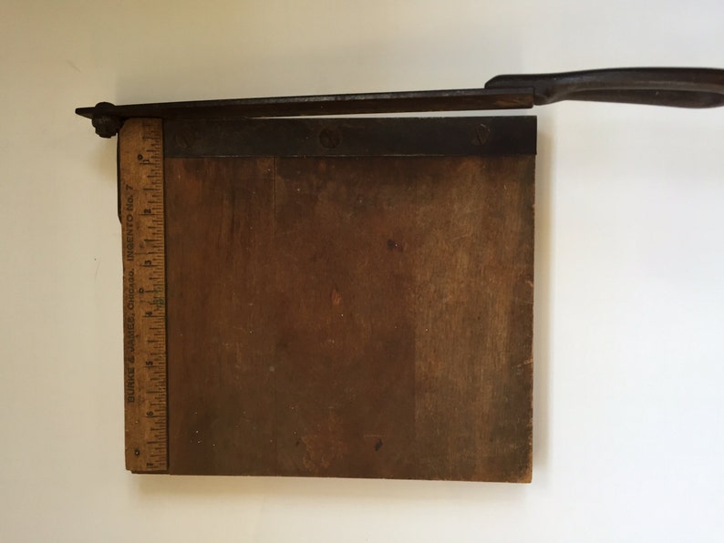 Vintage Paper Cutter James Burke Co Chicago 1950 6.5 X8 - Etsy