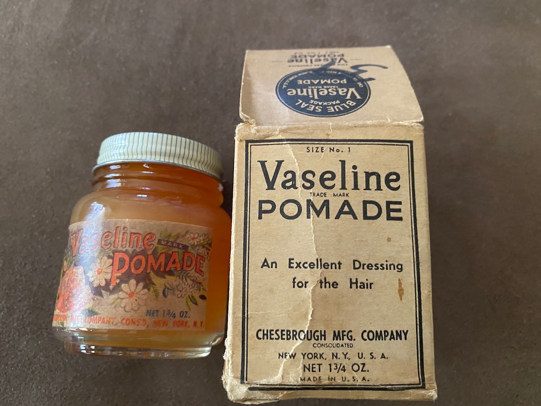 Vintage Vaseline Brand Hair Pomade in Jar With Original Lid, Label, Box ...