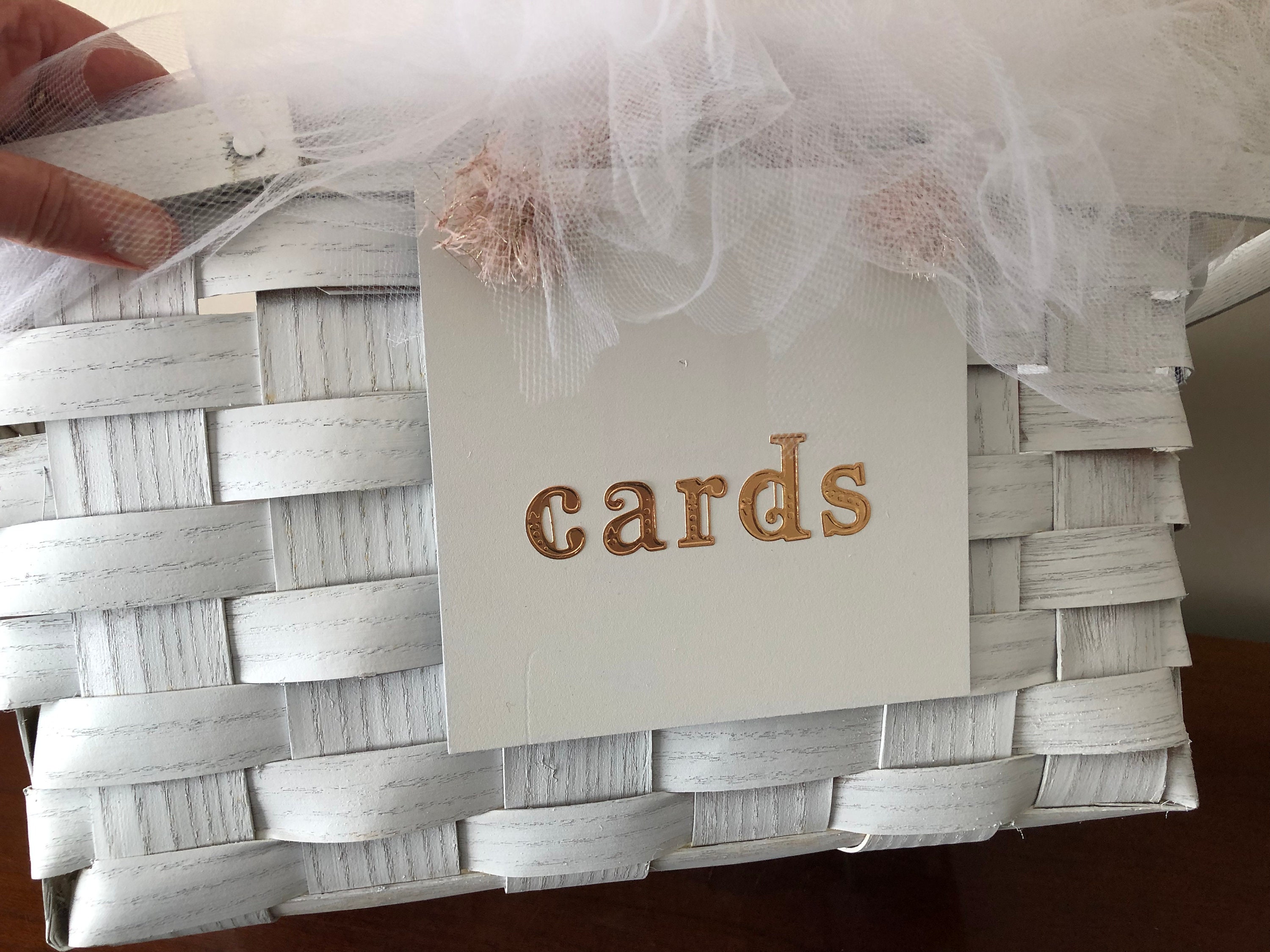 Rustic wedding card basket authentic vintage oak splint | Etsy