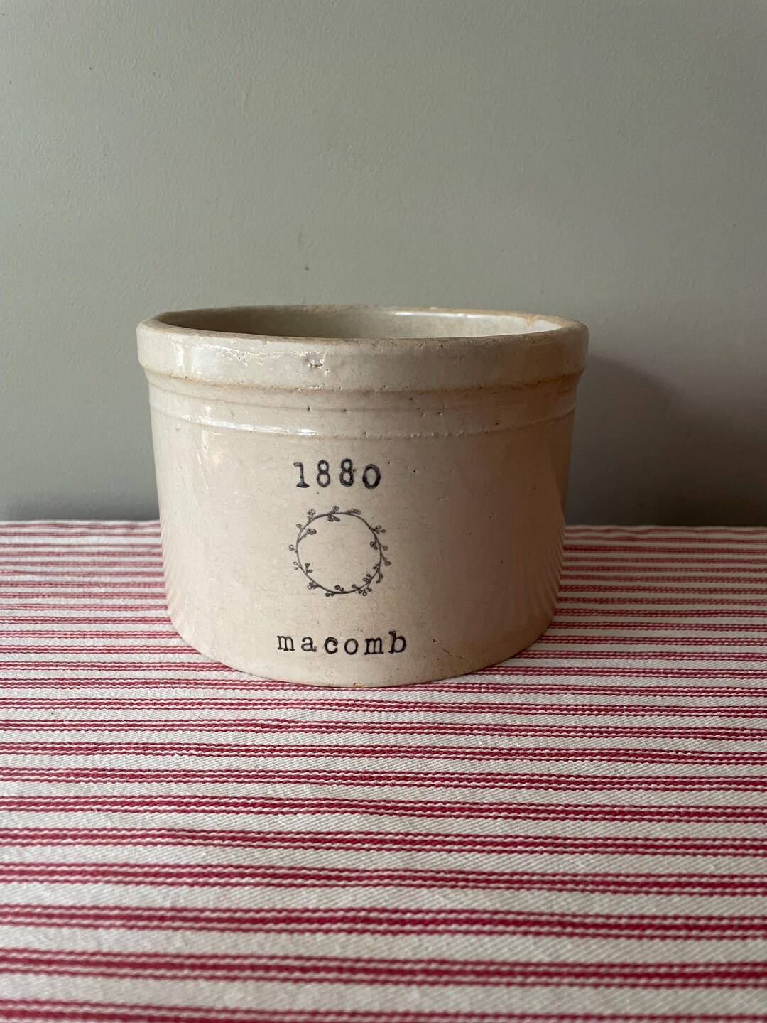 Antique Macomb Stoneware Crock. Hand Stamped With Macomb and a Little ...