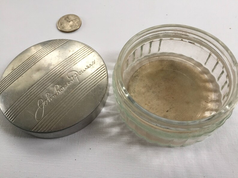 Vintage Powder Jar 1950 Glass John Robert Powers Jar With | Etsy