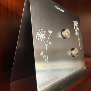 Mini Easel Magnet Board. Desk or Table Top Stainless Steel Stamped ...