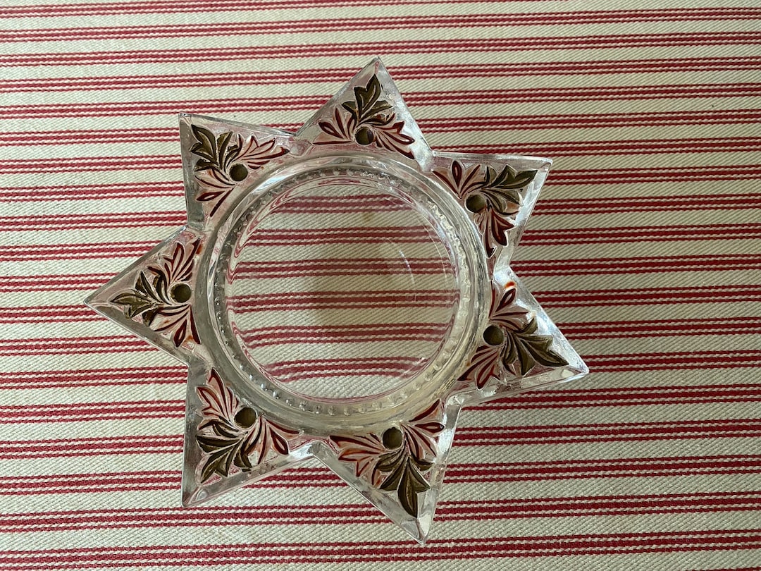 Antique Mourning Star. Goofus Glass 1920. Pretty and Unusual Glass Used ...