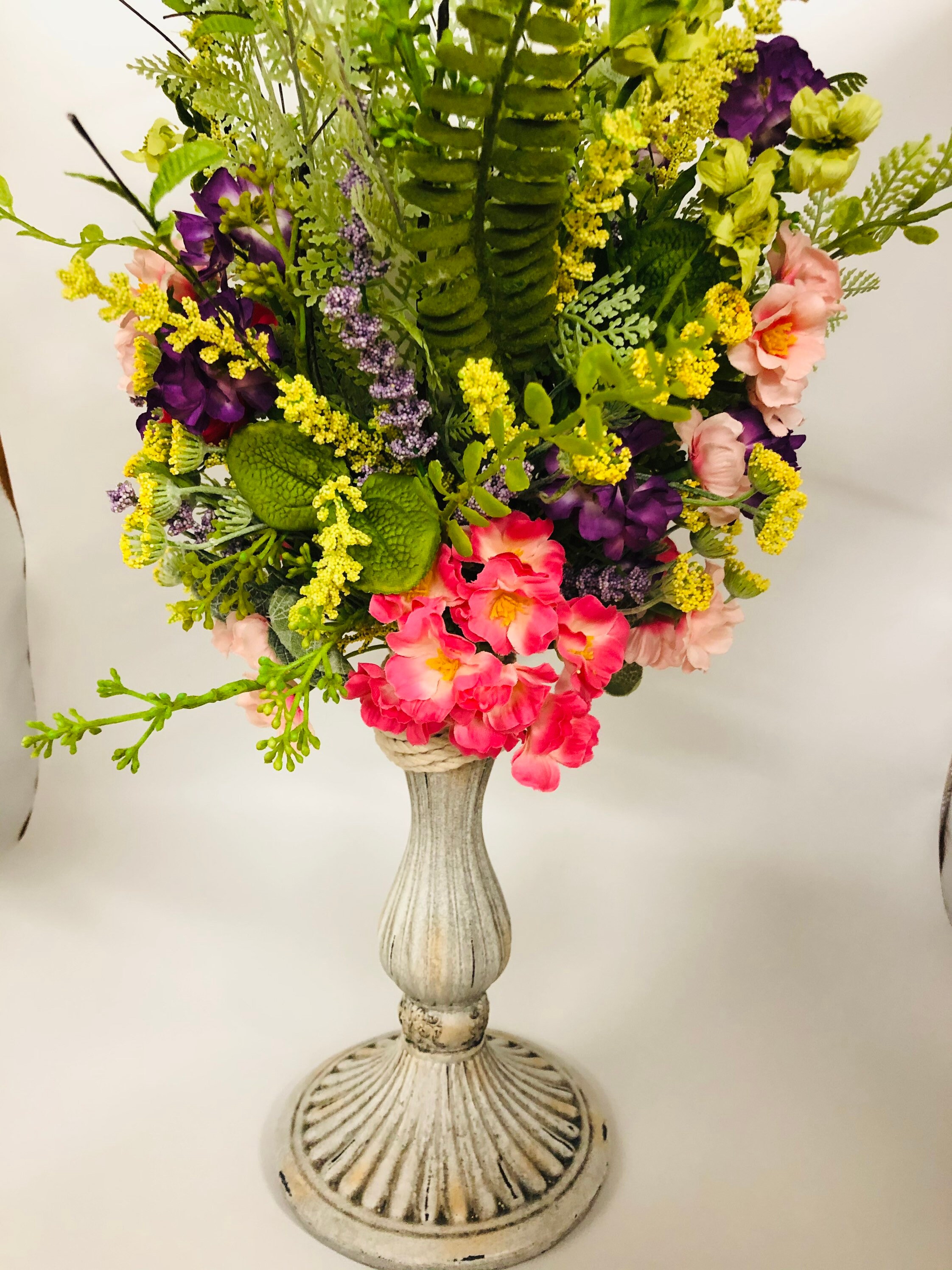 Floral Pedestal Centerpiece | Etsy