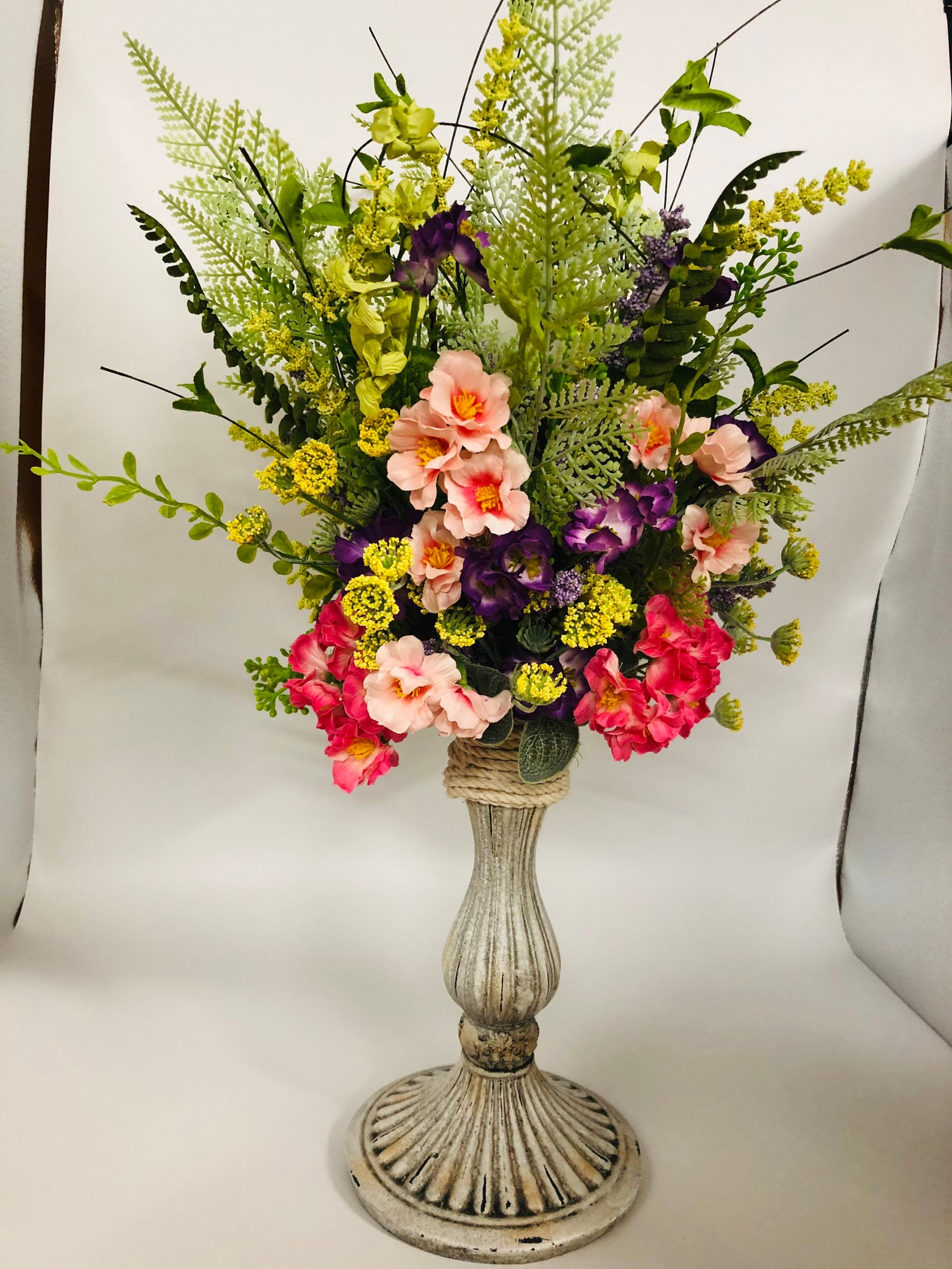 Floral Pedestal Centerpiece | Etsy