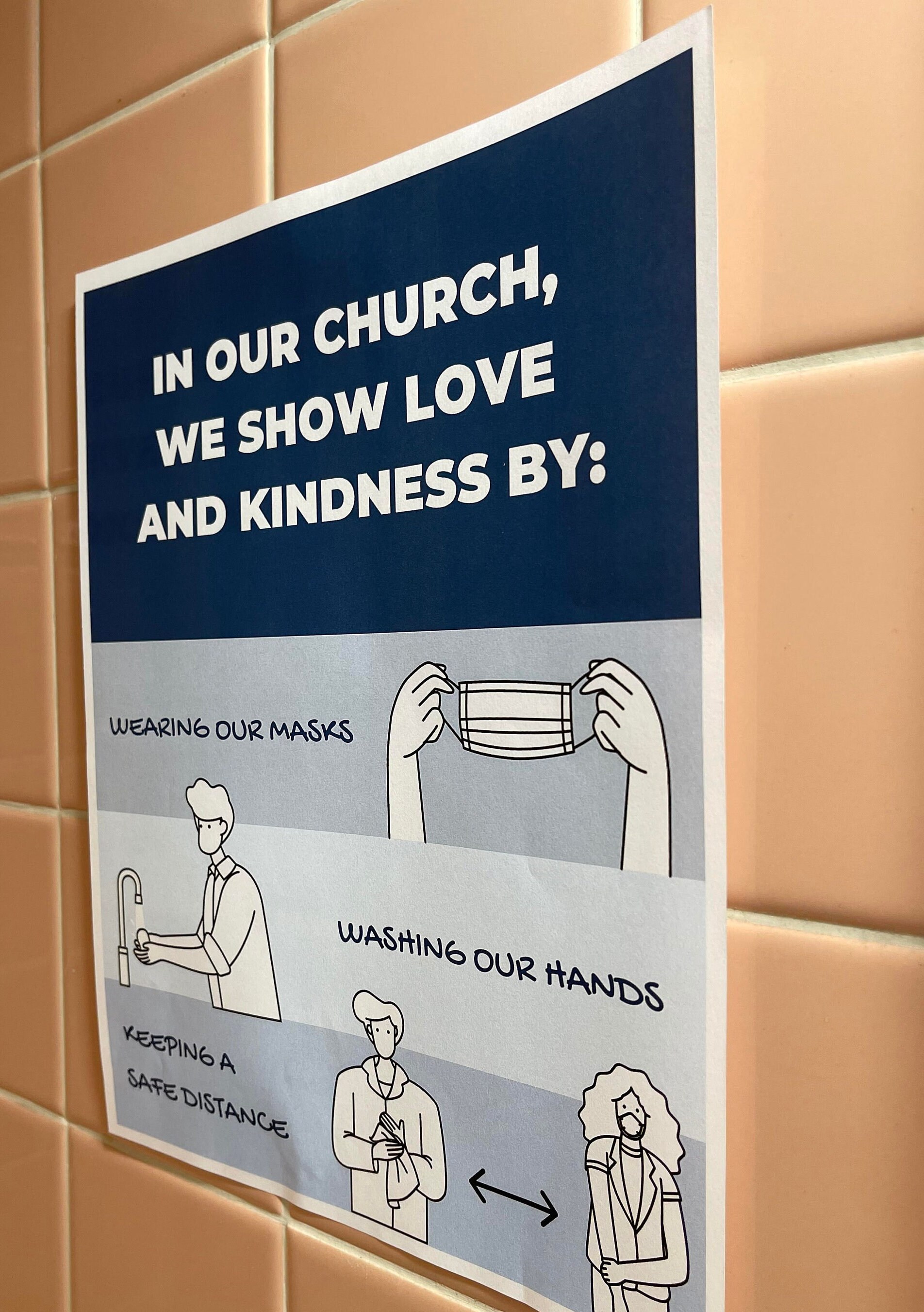 Mask Flyers for Church | Mask Signs for Church - Etsy