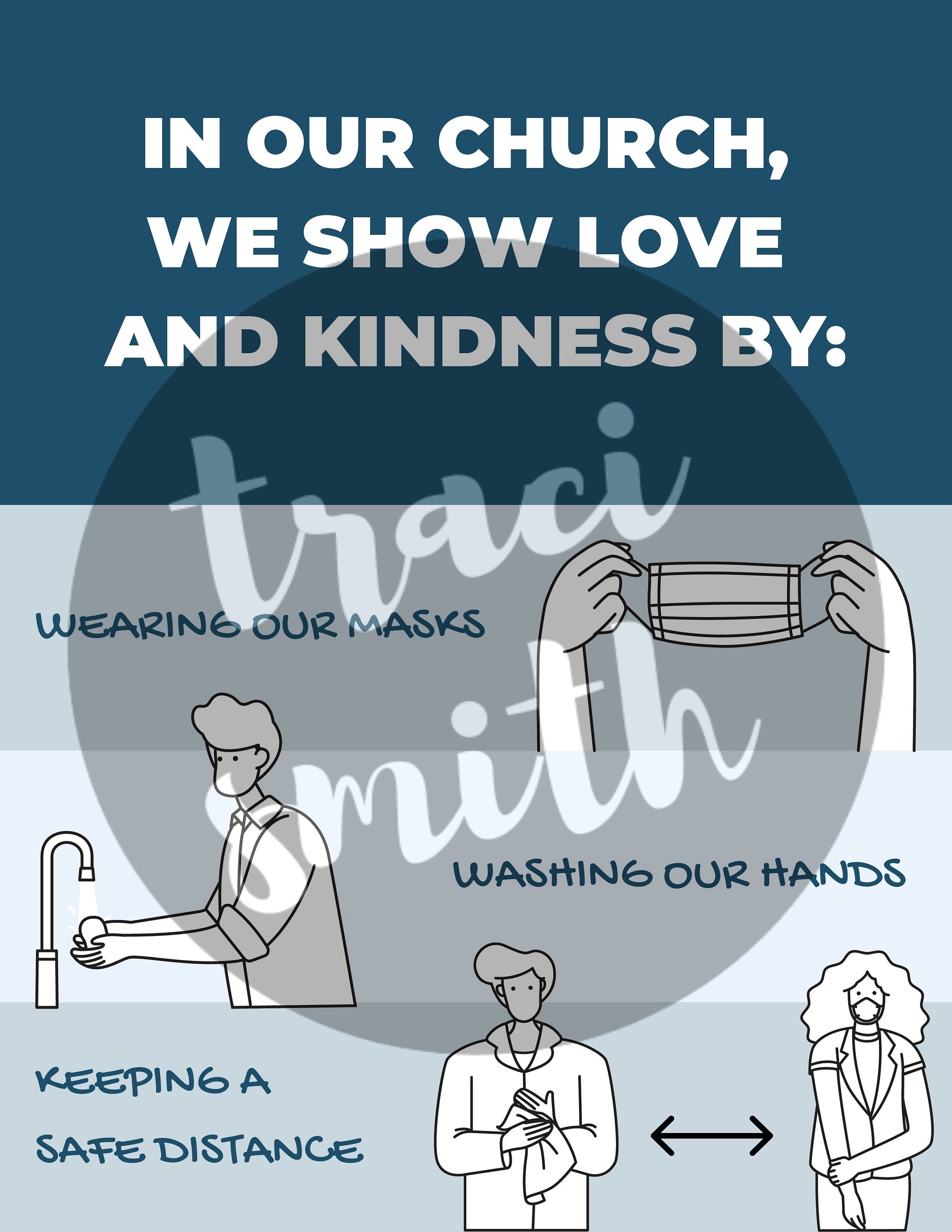 Mask Flyers for Church | Mask Signs for Church - Etsy