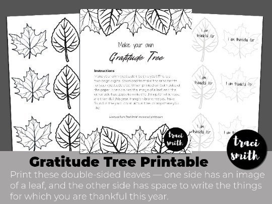 Gratitude Tree Printables - Etsy