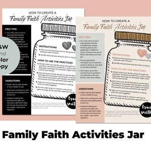 Family Faith Jar Printable - up to 100 Copies - Etsy