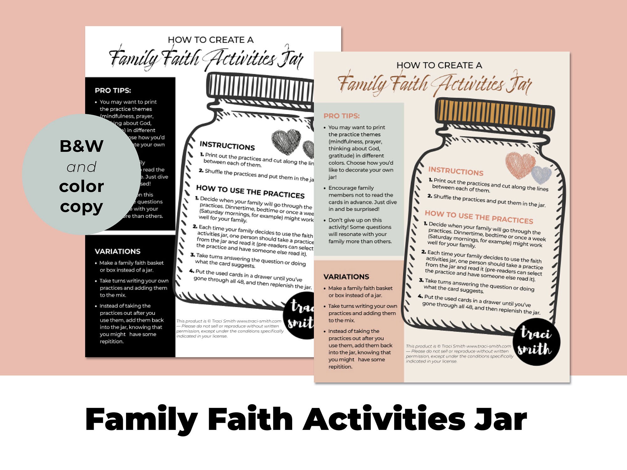 Family Faith Jar Printable - up to 100 Copies - Etsy