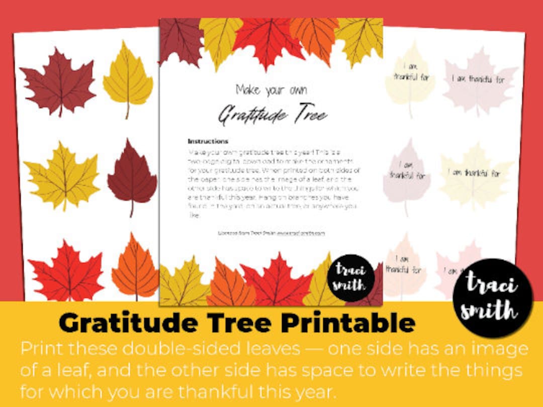 Gratitude Tree Printables - Etsy