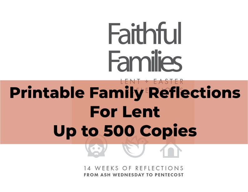 Faithful Families Lenten Booklet 14 Weeks From Lent to Pentecost (most ...