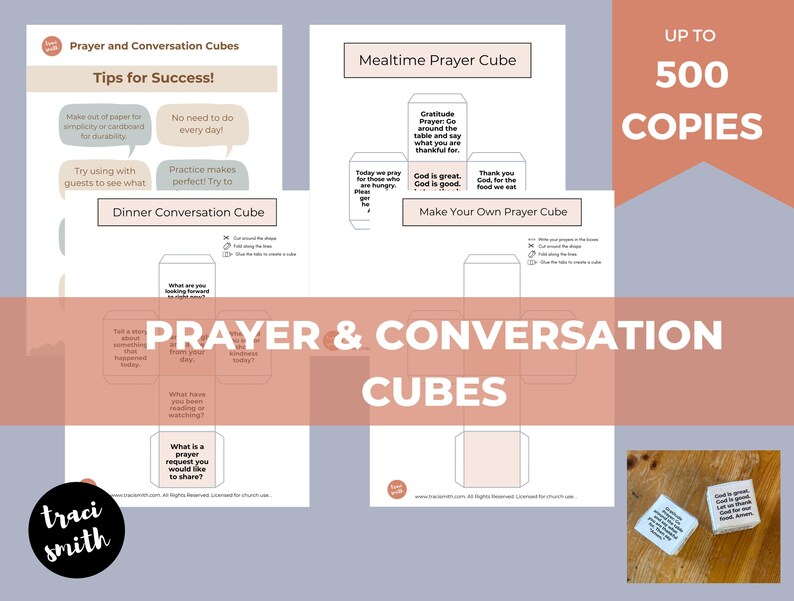 Prayer and Conversation Cube - Etsy