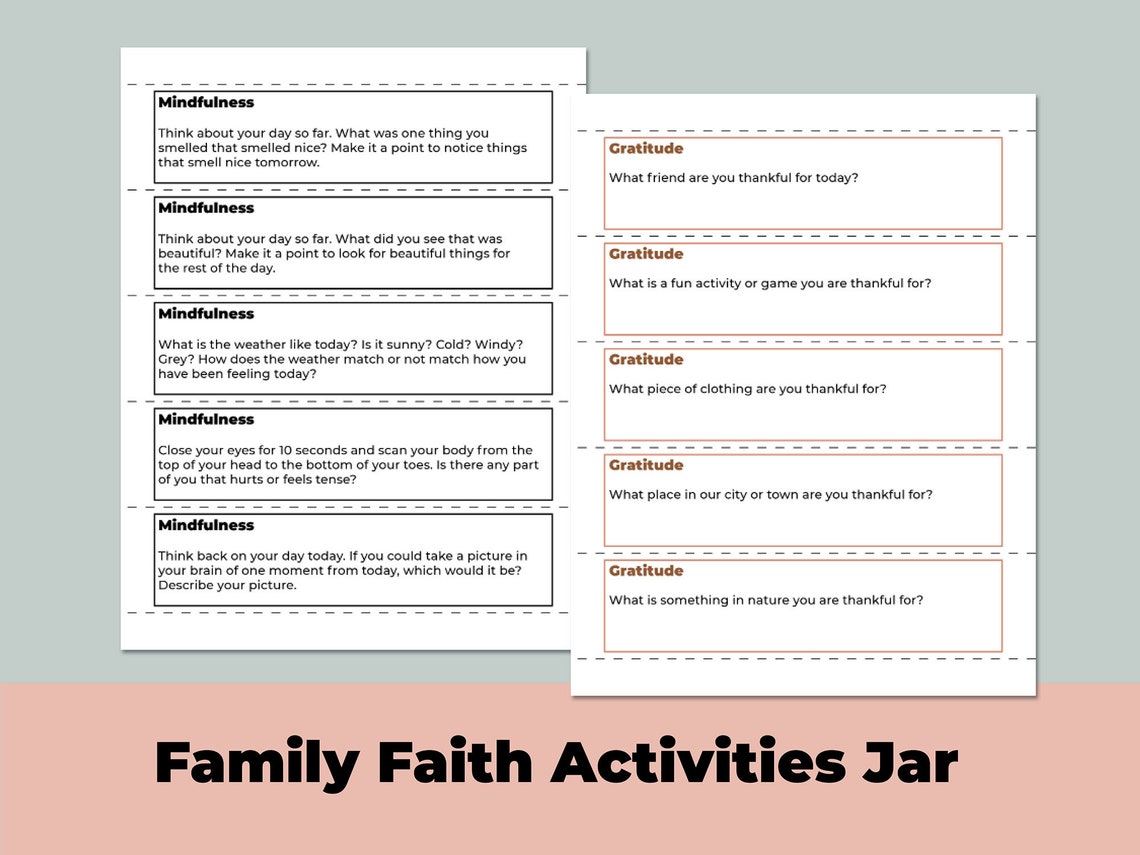 Family Faith Jar Printable - up to 100 Copies - Etsy