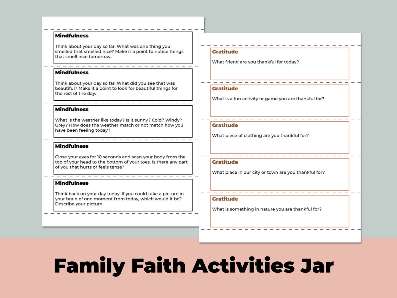 Family Faith Jar Printable - up to 100 Copies - Etsy