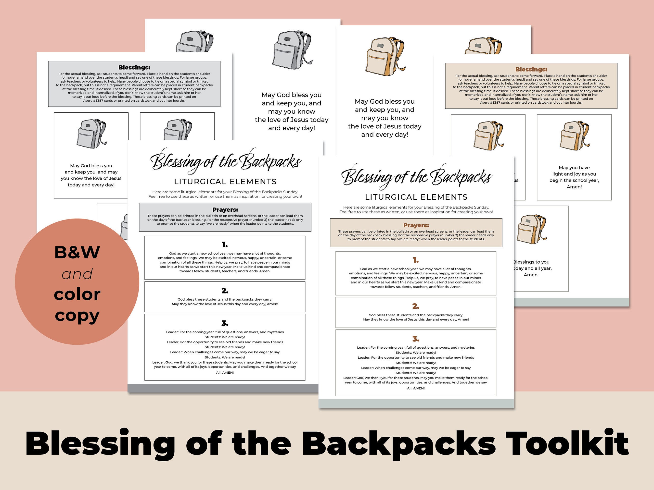 Blessing of the Backpacks Toolkit - Etsy