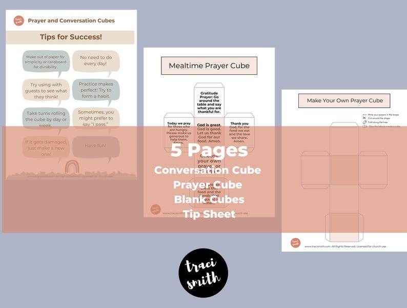 Prayer and Conversation Cube - Etsy