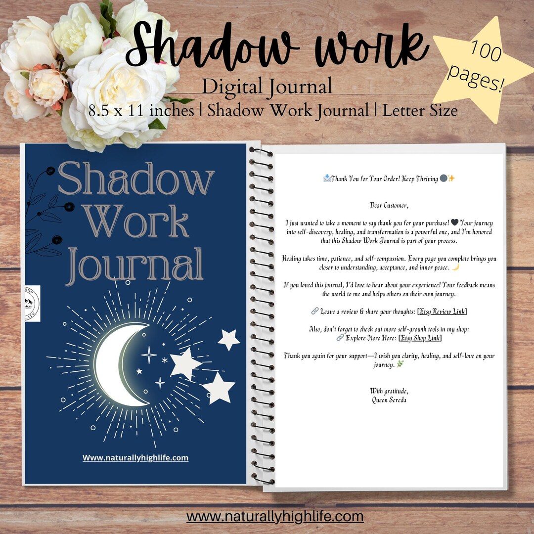 Blue Shade Shadow Work Journal | Digital Self-discovery Healing ...
