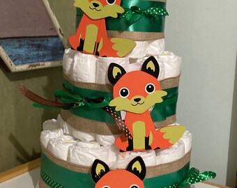 Fox Diaper Cake | Etsy