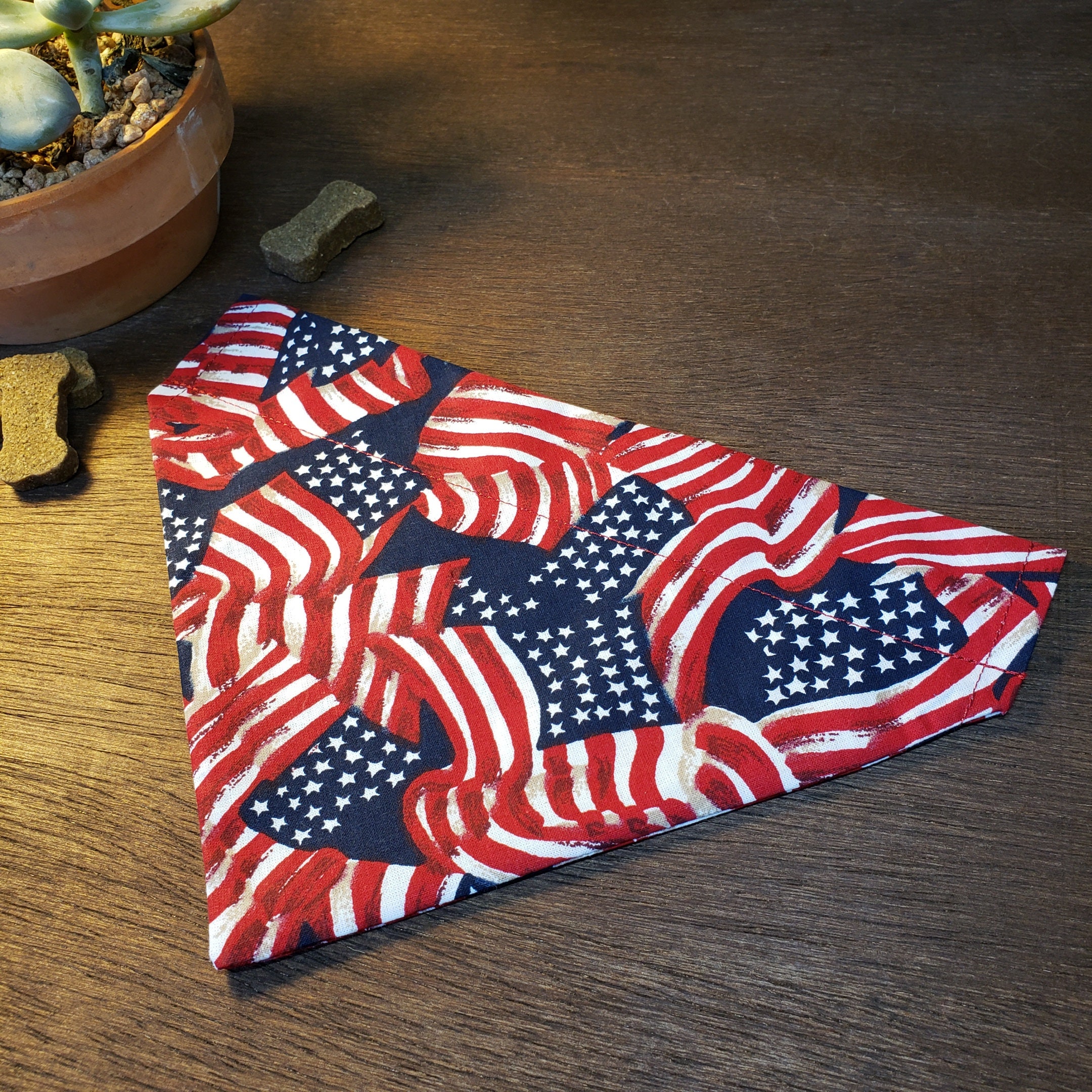 4th of July Dog Bandana over the Collar Patriotic Flags // - Etsy