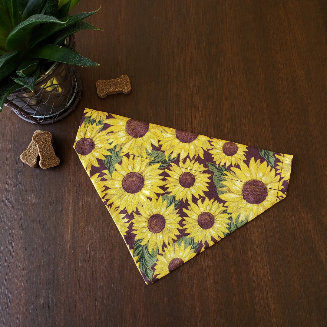 SALE!! Sunflower Dog Bandana Personalized (over the Collar) - Cute Fall ...