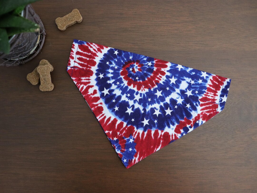 Personalized 4th of July Dog Bandana (over the Collar) – Patriotic Tie ...