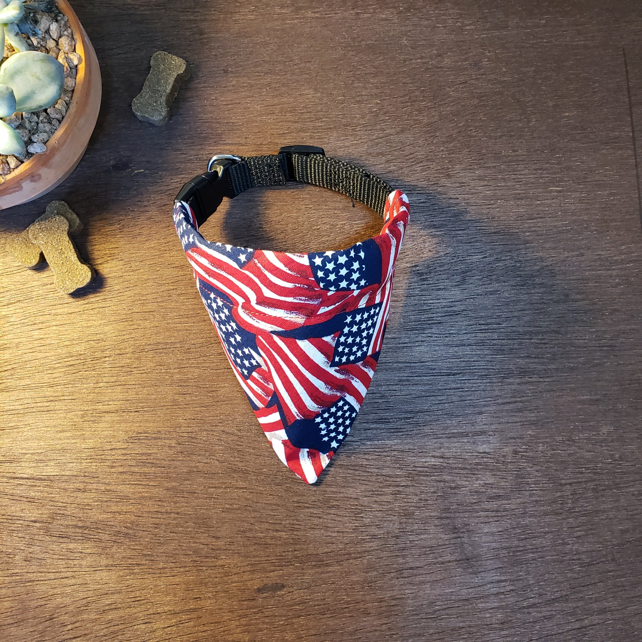 4th of July Dog Bandana (over the Collar) - Patriotic Flags // Cat ...
