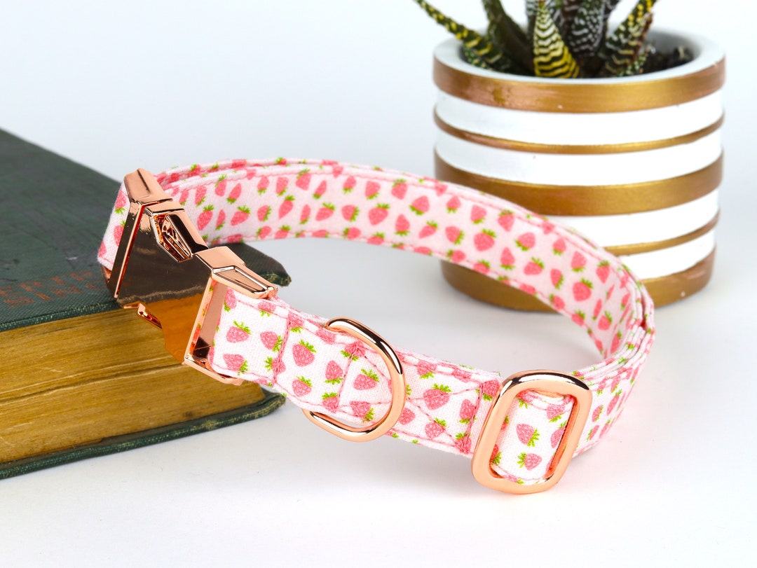 Strawberry Dog Collar / Summer Dog Collar / Metal Buckle Hardware ...