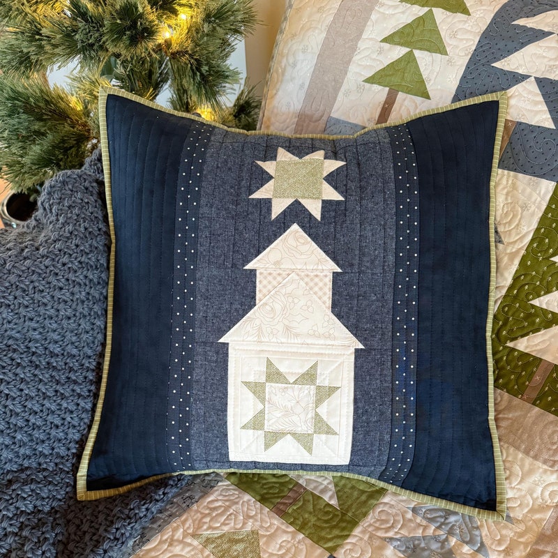 Patterned Navy Pillows - Etsy