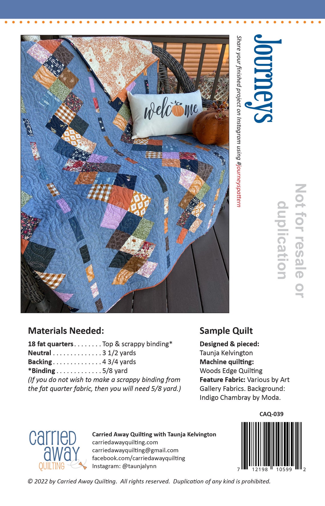 DIGITAL Pattern: Journeys fat Quarter Quilt - Etsy