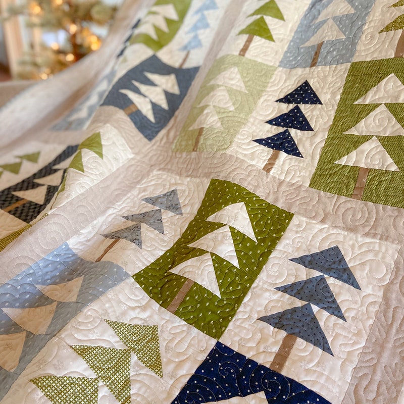 Quilt Mountains and Trees - Etsy