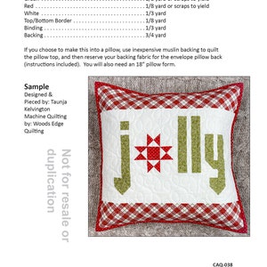 DIGITAL Pattern: Jolly Mini Quilt (wall Hanging or Pillow) - Etsy