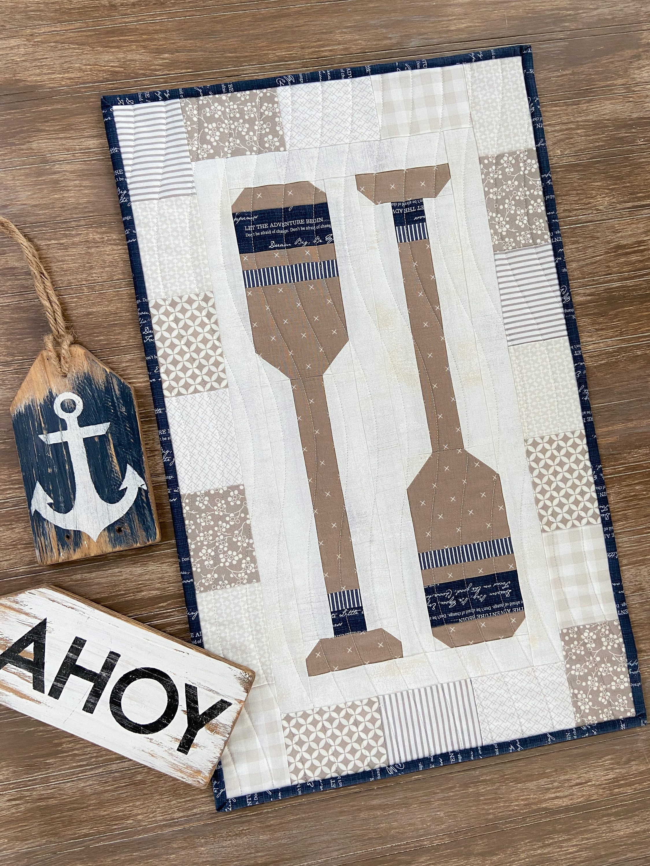 DIGITAL Pattern: Paddle on Mini Quilt - Etsy