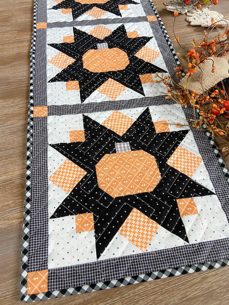 DIGITAL Pattern: Pumpkin Run runner - Etsy