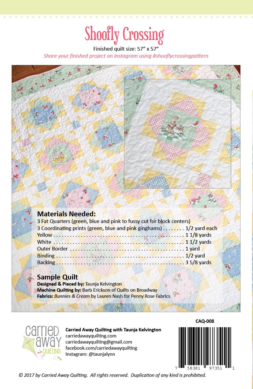 DIGITAL Pattern: Shoofly Crossing (fussy Cut Quilt) - Etsy
