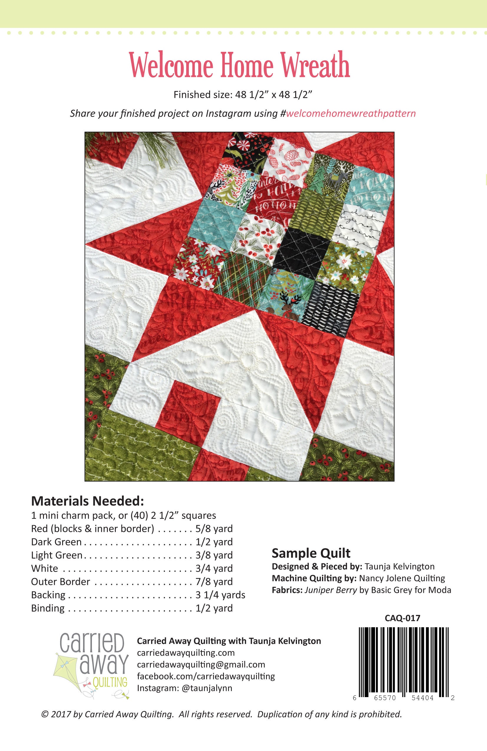DIGITAL Pattern: Welcome Home Wreath christmas Quilt - Etsy
