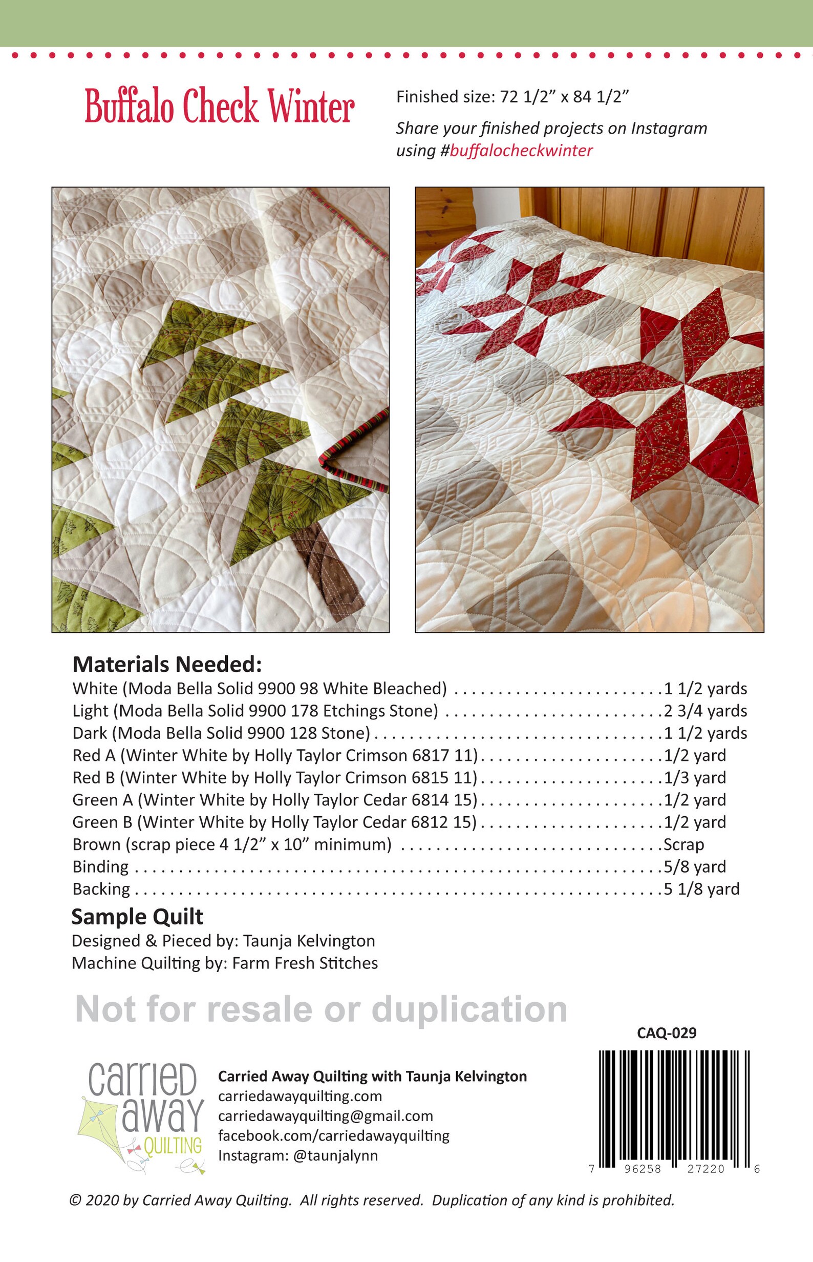 DIGITAL Pattern: Buffalo Check Winter - Etsy