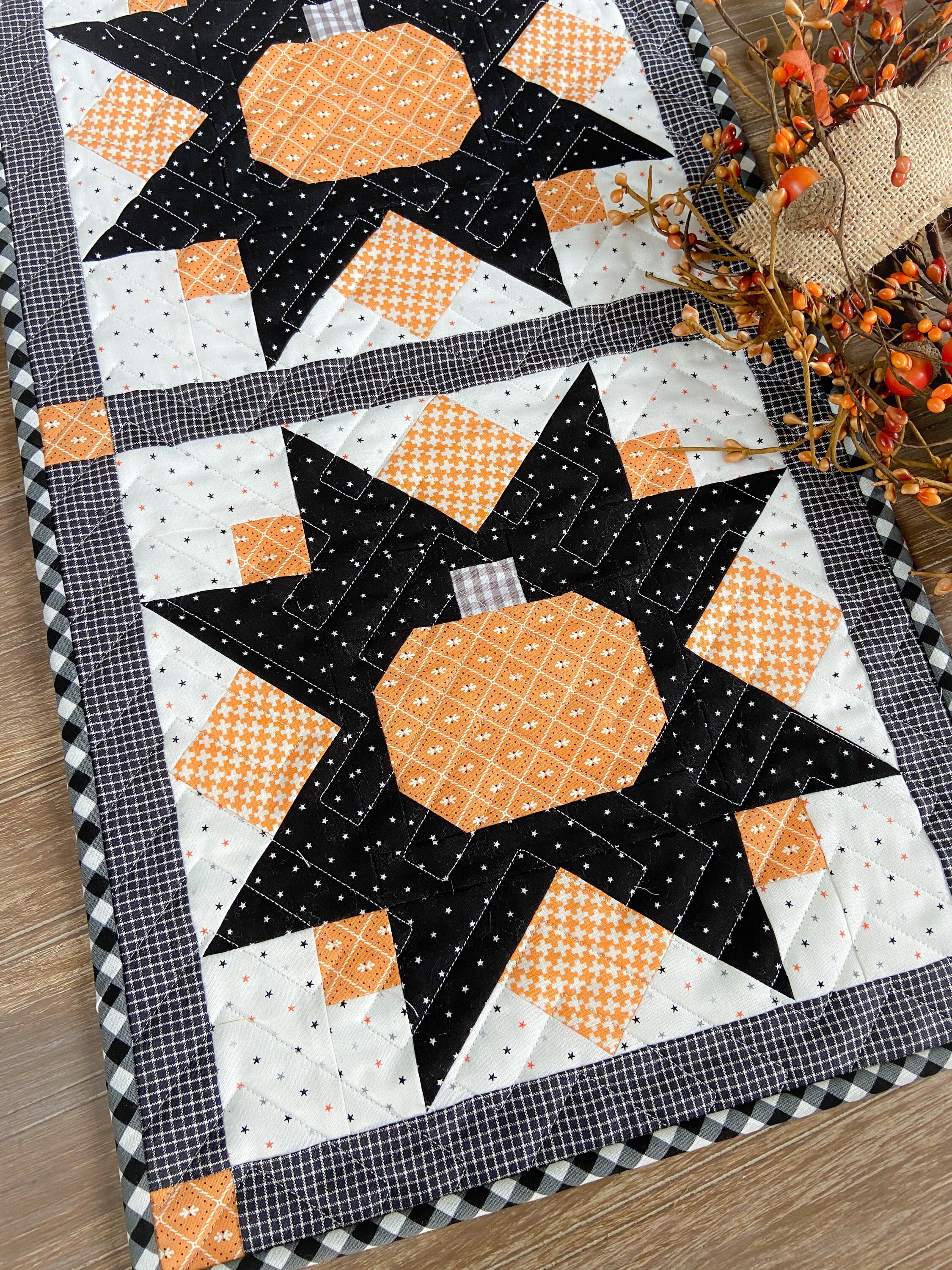 DIGITAL Pattern: Pumpkin Run runner - Etsy