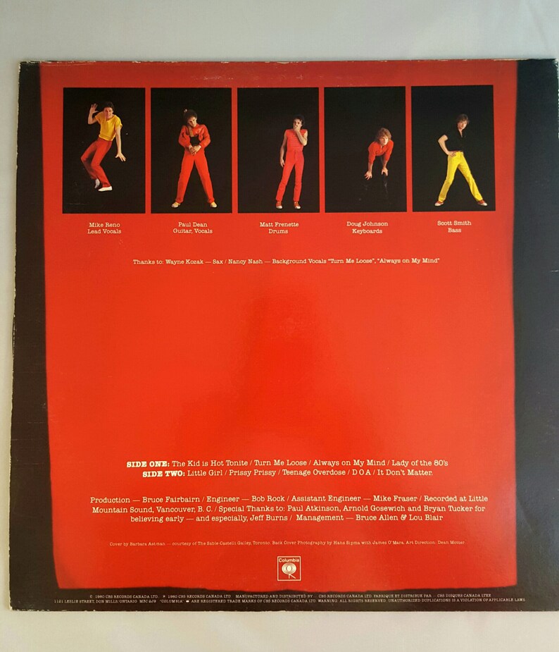 Loverboy 1980 Pop Rock LP "self Titled" Debut Vintage Original Press ...