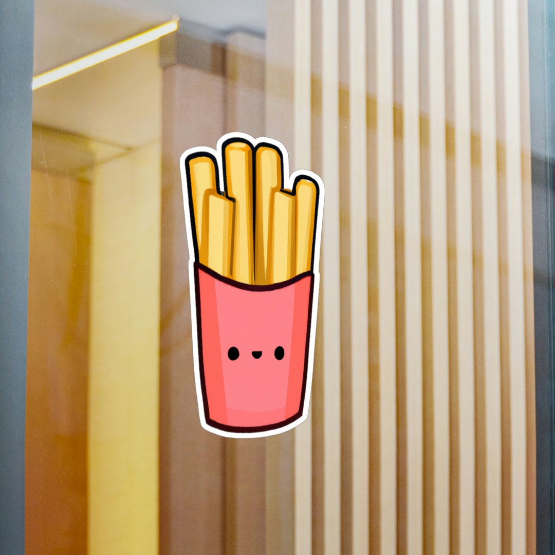 Cute Kawaii French Fries Vinyl Sticker for Journal, Water Bottle ...