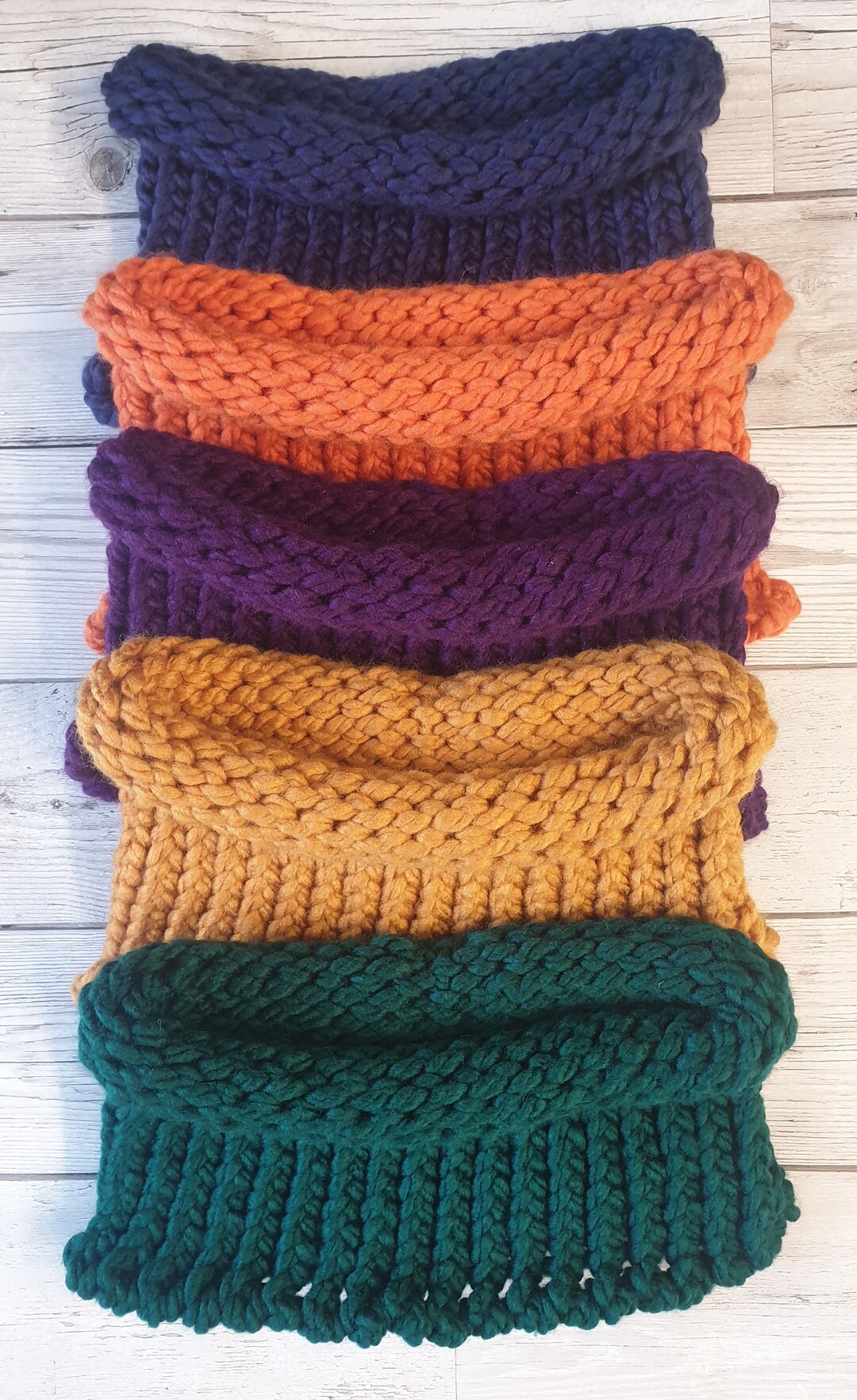 Chunky Snoods Children, Teen, Adults One Size Fits All. Hand Knitted ...