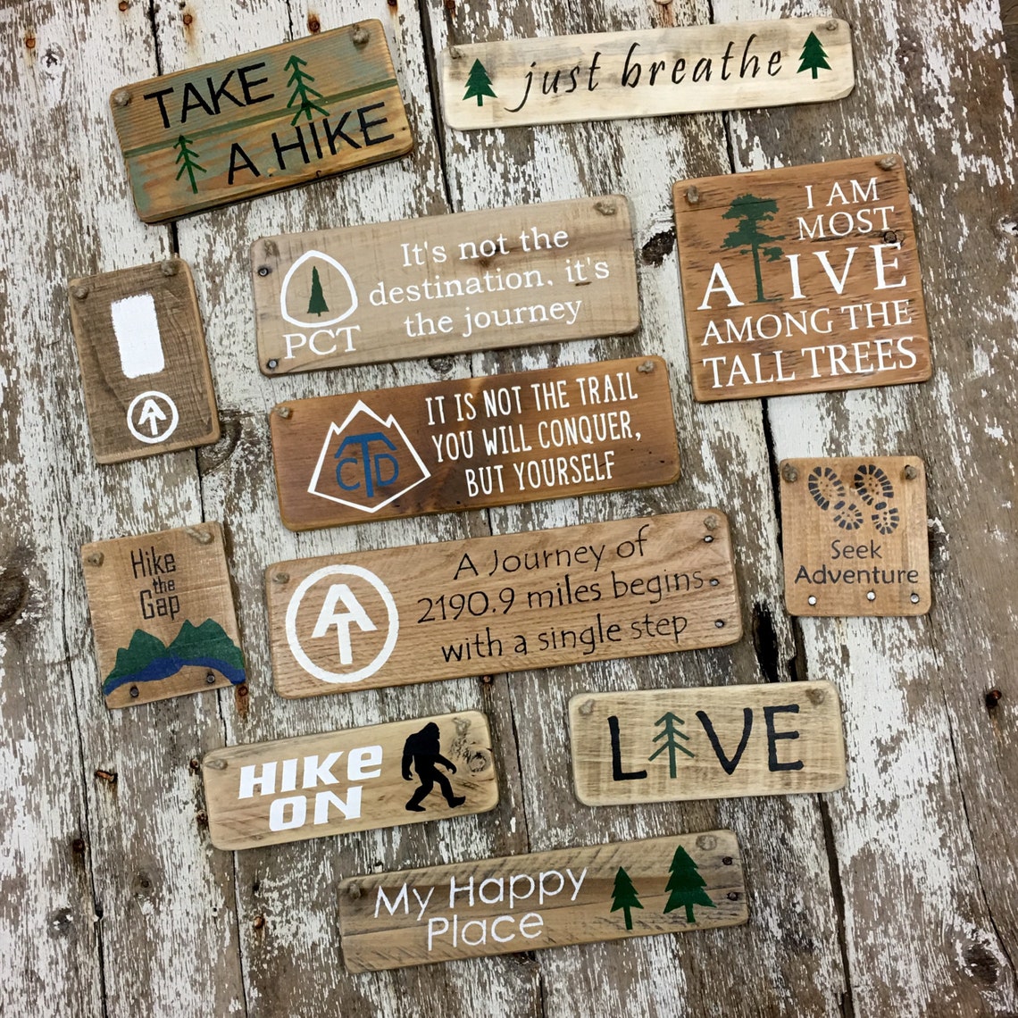 Trail Signs for Hiking Sign Hiking Gifts Trail Markers Path | Etsy