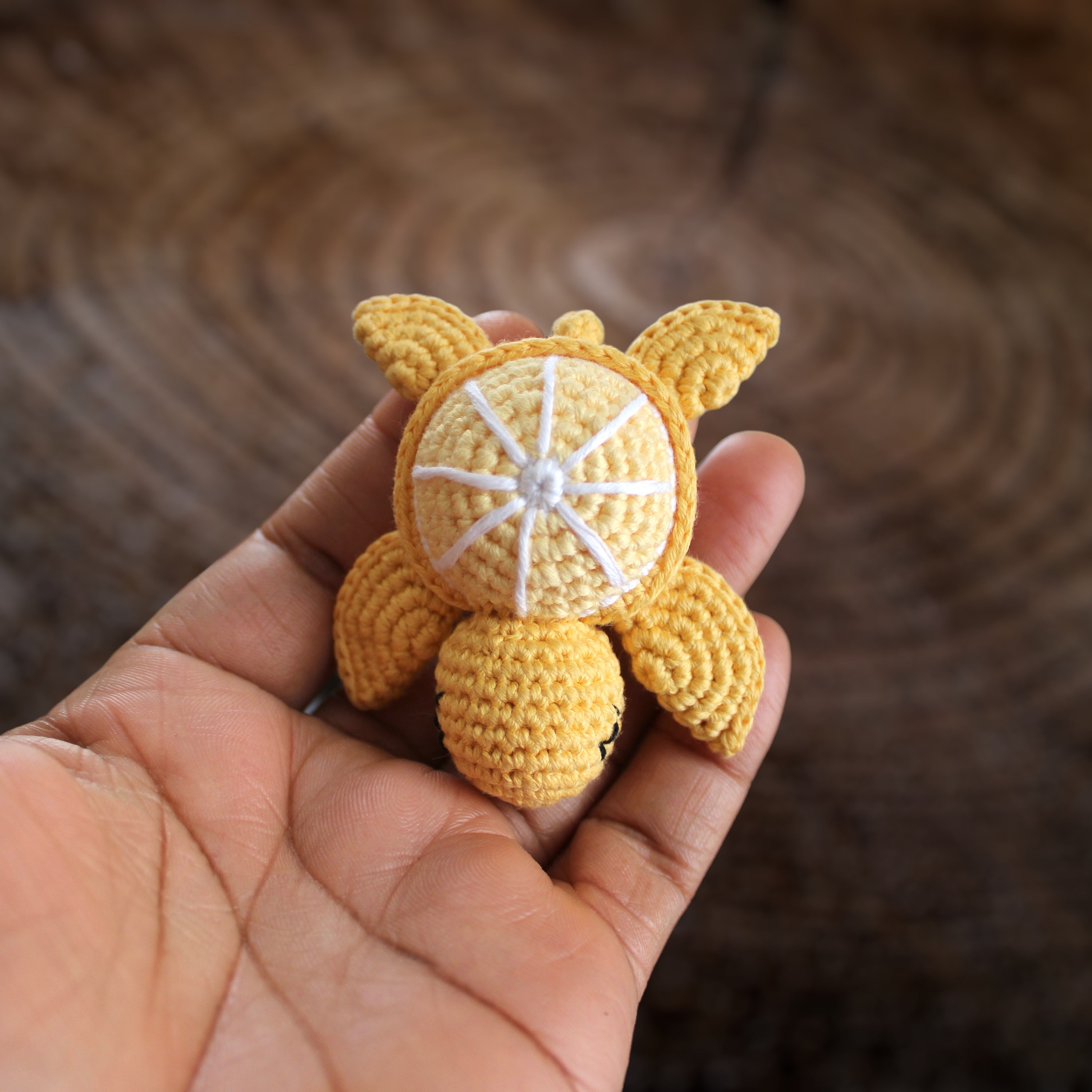 Mini Crochet Turtle in Lemon - Etsy
