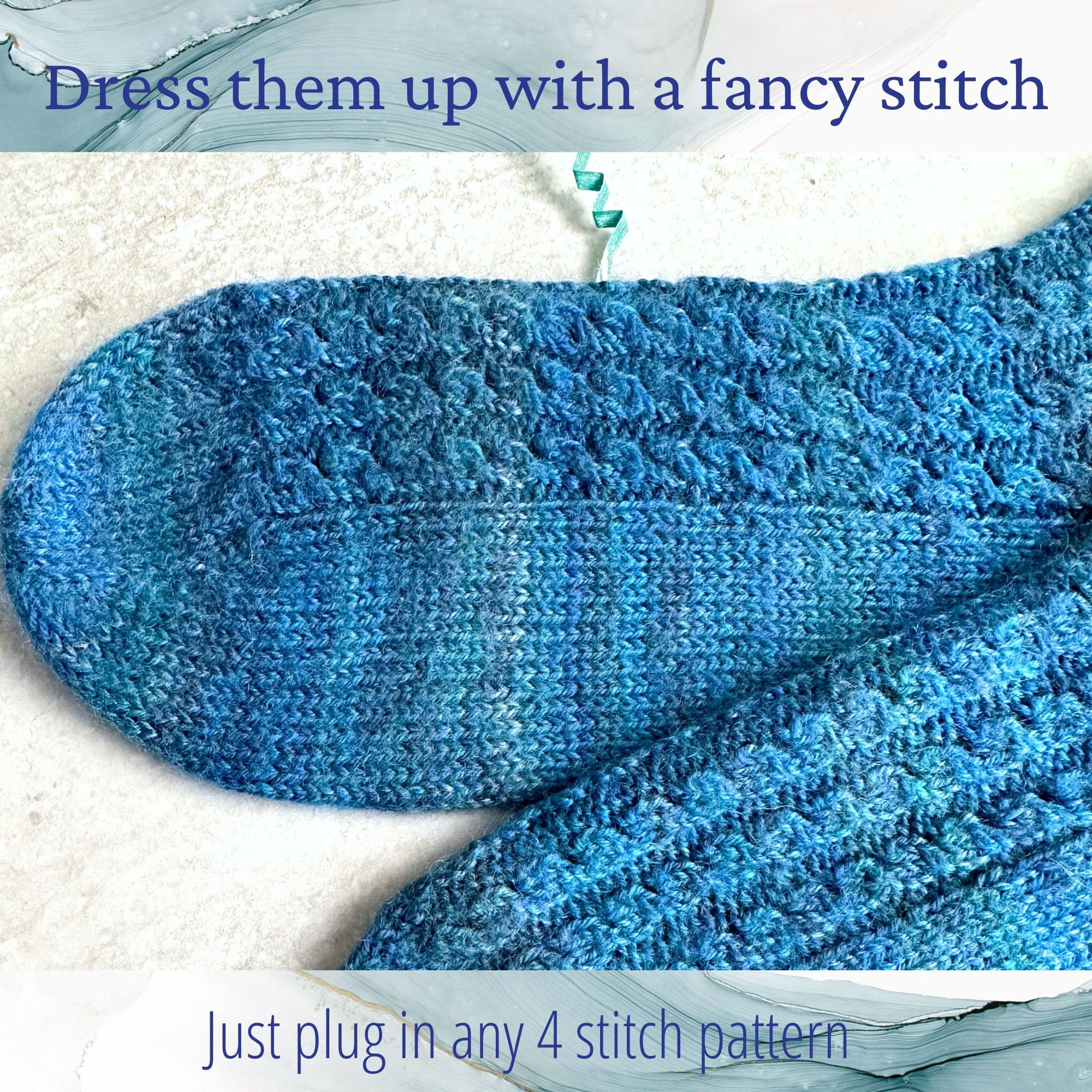 Toe up Sock Knitting Pattern, Learn Toe-up Method, Round Toe & Short ...