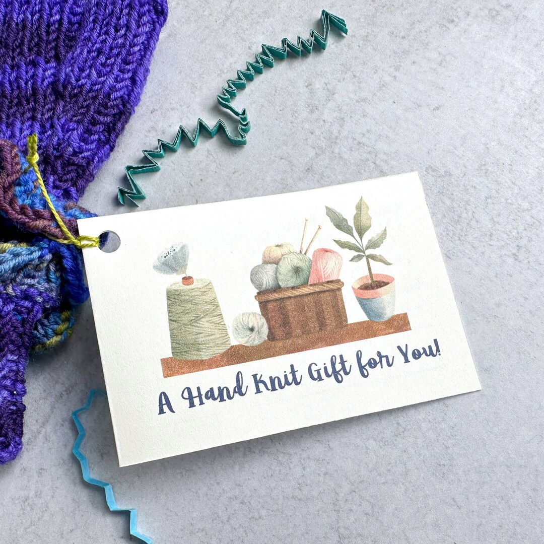Gift Tag for a Hand-knit Gift, Care Instructions, Printable Card, Tells ...