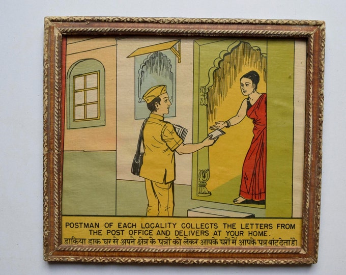 Postman Old Educational Chart Calendar Learning School Print in Old ...