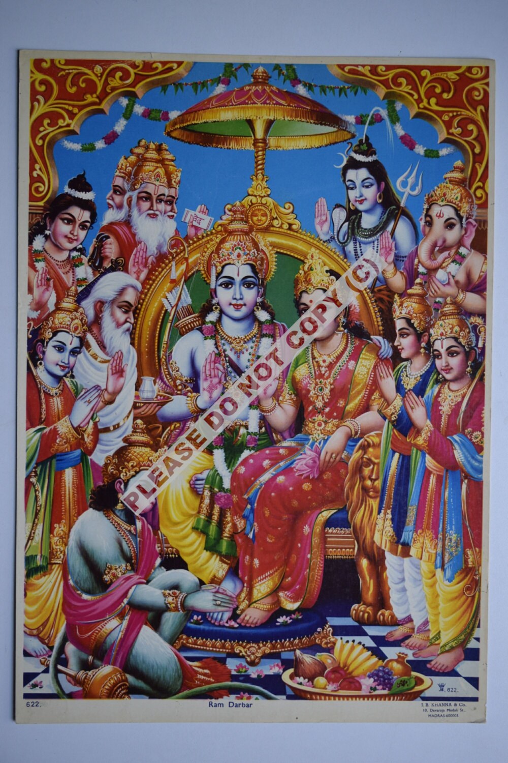 Ramayana Lord Rama Rajya Tilak Vintage India Mythological Old | Etsy