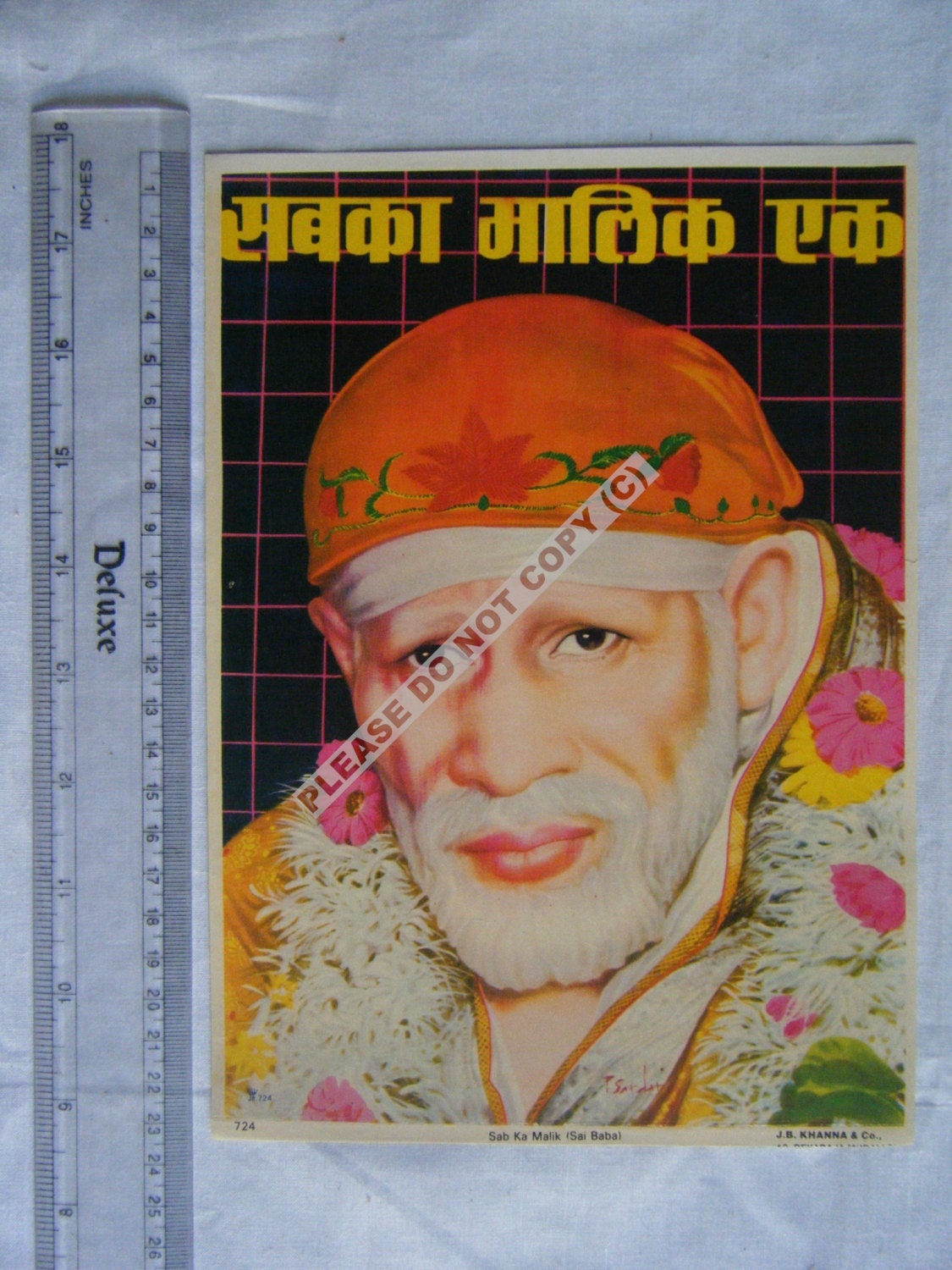 Sai Baba Original Vintage Indian Mythological Print Old | Etsy