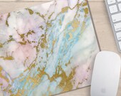 Marble Mouse Pad Chic Office Decor Pink Marble Mouse Pad - Etsy