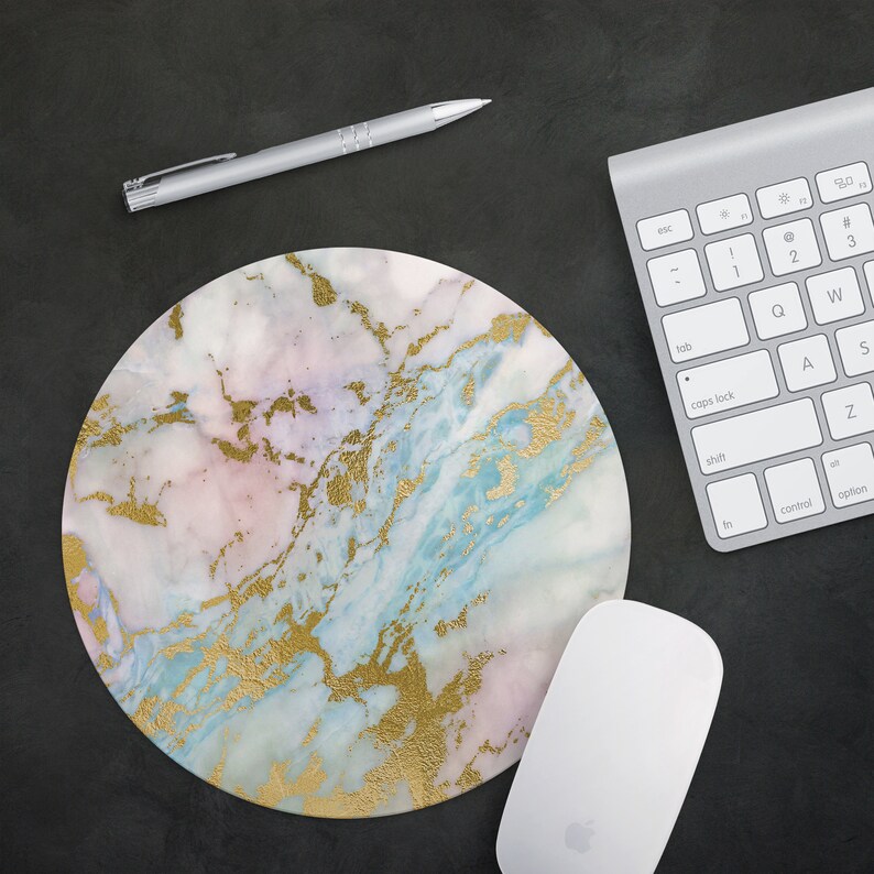 Marble Mouse Pad, Chic Office Decor, Pink Marble, Mouse Pad for Her ...
